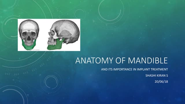 Anatomical Landmarks Mandibular prosthodontics | PPTX
