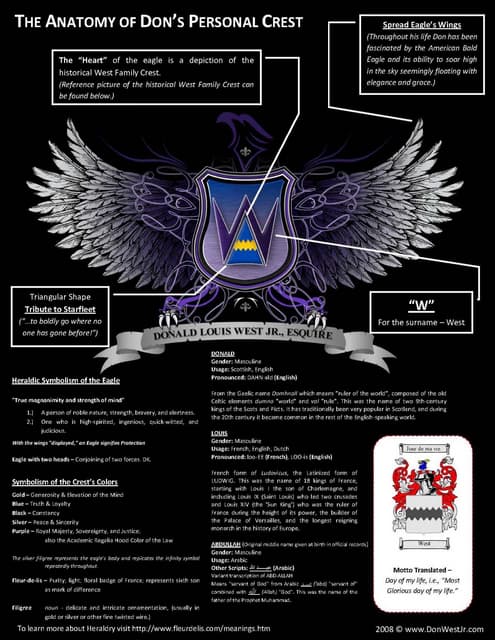 The Anatomy of Don West, Jr.'s Personal Crest / Logo | PDF