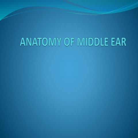 ANATOMY OF MIDDLE EAR CLEFT | PPT