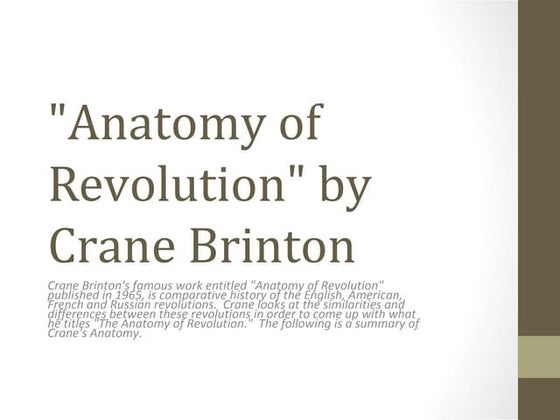 Anatomy Of A Revolution | PPT