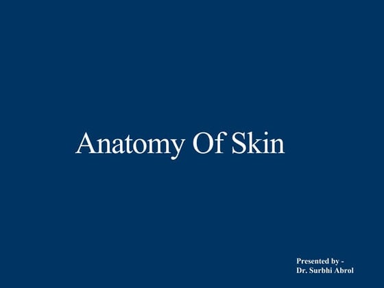 Skin anatomy | PPT