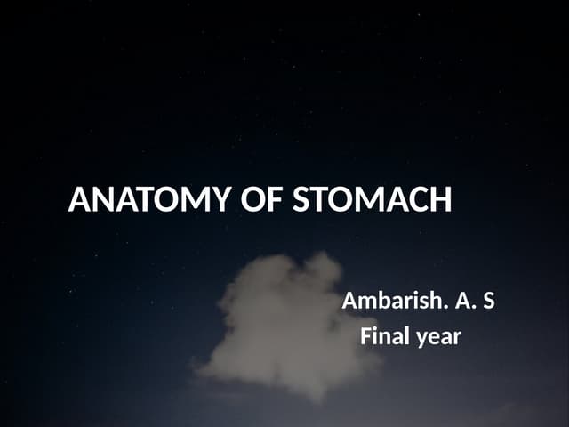 Omentum – anatomy, pathological conditions and surgical importance | PPTX
