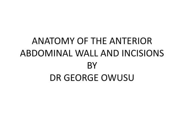 Abdominal incisions | PPTX
