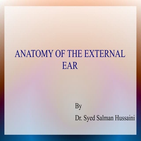 Anatomy of the external and middle ear | PPT