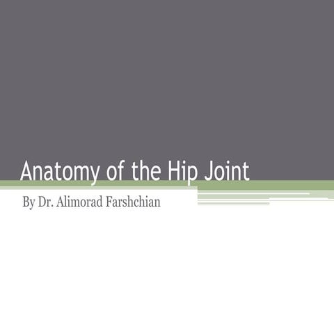 Anatomy of the Hip Joint | PPTX