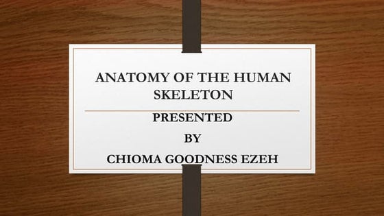 Human Skeleton System an Introduction of bones | PPT