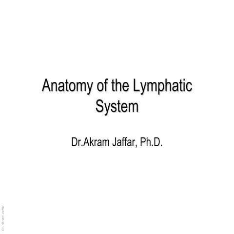 Anatomy of the lymphatic system | PPTX