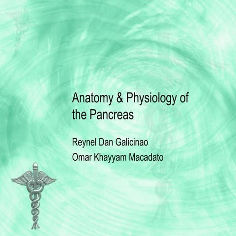 Anatomy & Physiology Of The Pancreas (Dm) | PPTX