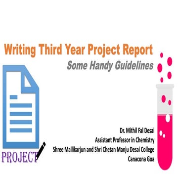 Writing Third Year Project Report: Some Handy Guidelines | PDF