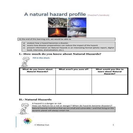 A natural hazard teacher | PDF