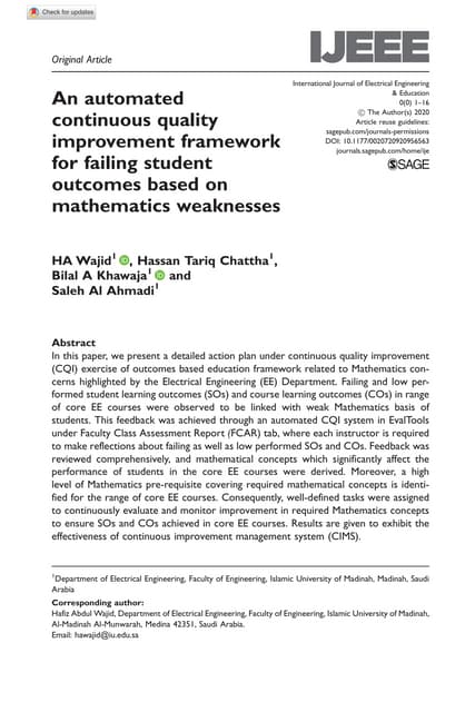 Continuous Quality Improvement (CQI) | PPTX | Educational Assessment ...