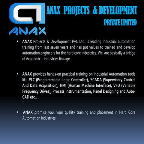 Anax projects & development Providing Best Industrial Automation | PPT