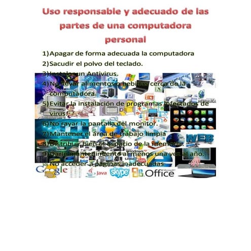 Uso responsable y adecuado para una computadora | DOCX