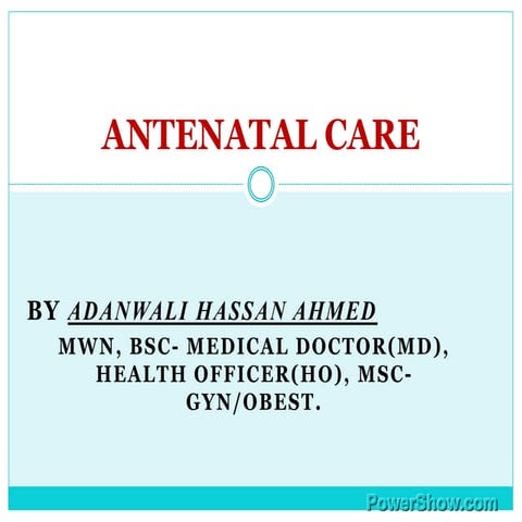Antenatal intranatal and post natal services | PPTX