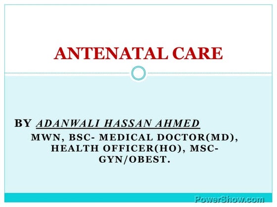Antenatal intranatal and post natal services | PPT
