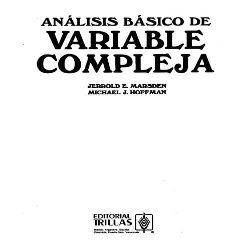 Analisis basico-de-variable-compleja-jerrold-marsden | PDF