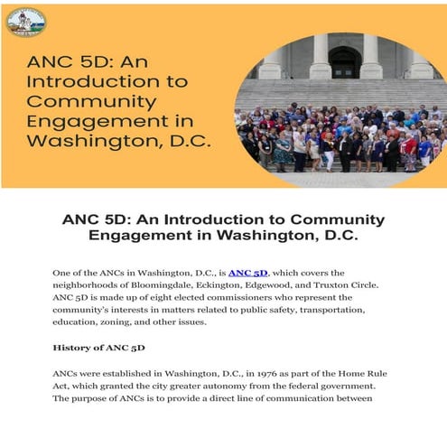ANC 5D :An Introduction to Community Engagement in Washington | PDF ...