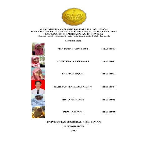 Ancaman, gangguan, hambatan dan tantangan (aght) bagi persatuan di ...