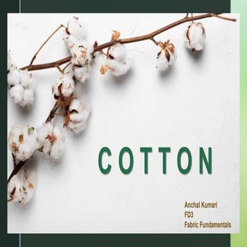 Cotton - Natural Fiber | PDF