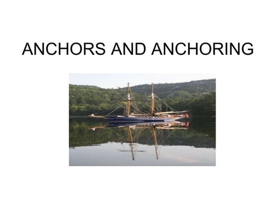 STANDARD ANCHORING AND ANCHORING PROCEDURES | PDF