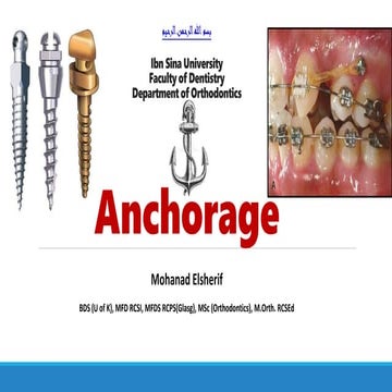 Anchorage in Orthodontic | PPTX