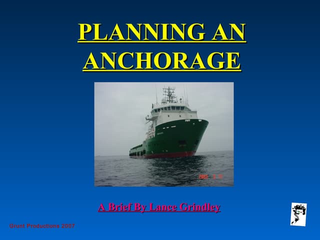 STANDARD ANCHORING AND ANCHORING PROCEDURES | PDF