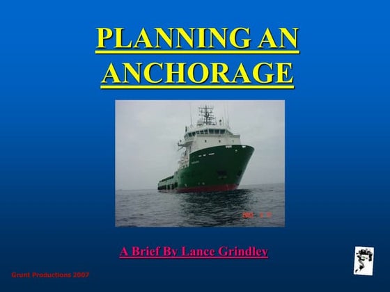 STANDARD ANCHORING AND ANCHORING PROCEDURES | PDF
