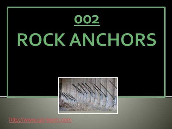 rock anchor methodology | PDF | Geology | Science