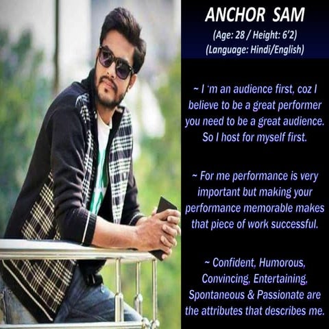 Anchor sam updated ppt ( Emcee Sameer Shrivastava ) | PPTX