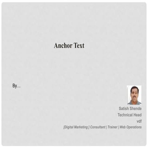 Anchor text | PPTX | Web Design and HTML | Internet