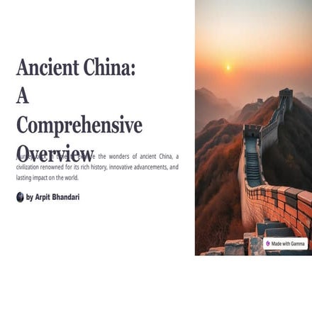 Ancient China A Comprehensive Overview Pptx