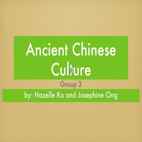Ancient China Cultures | PPT