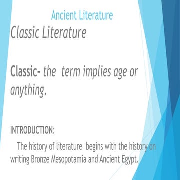 Ancient literature | PPTX