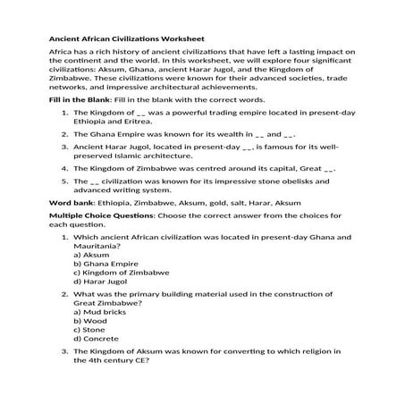 Ancient African Civilizations Worksheet.docx