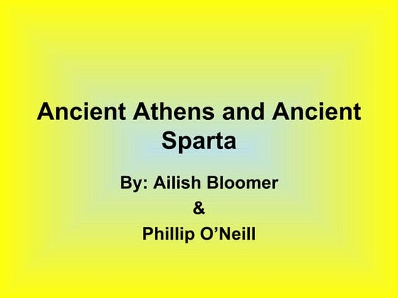 Athens and Sparta slideshare | PPT