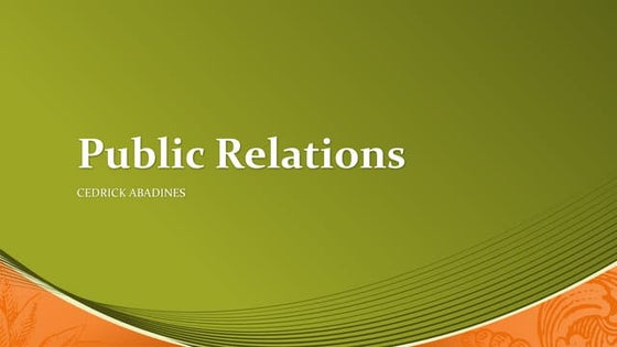 The history of public relations | PPT