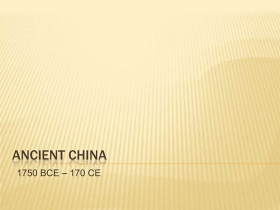Ancient China | PPT | Geography | Science