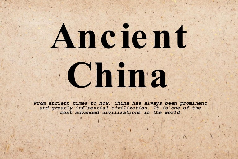 Ancient China ancient-china