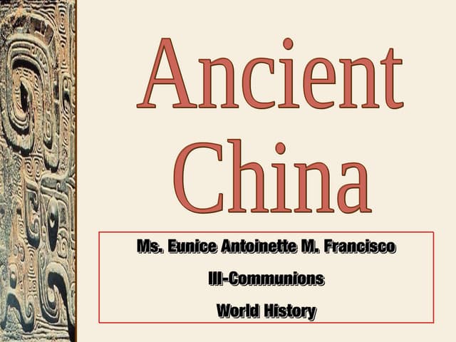 Ancient china huang he civilizations | PPTX