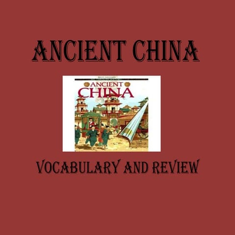Ancient china powerpoint voc | PPTX