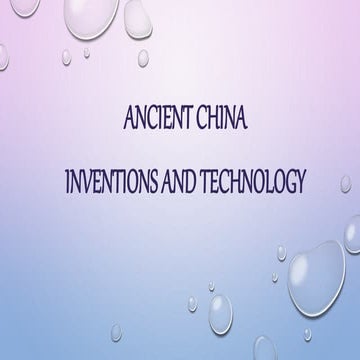 Ancient chinese contributions to the world | PPTX