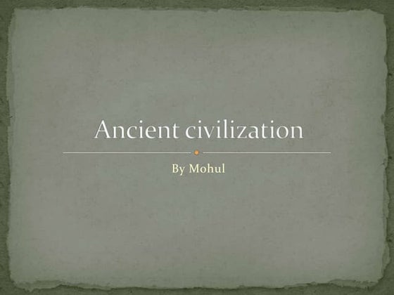 Civilization comparison - Ancient vs Modern | PPTX | Science