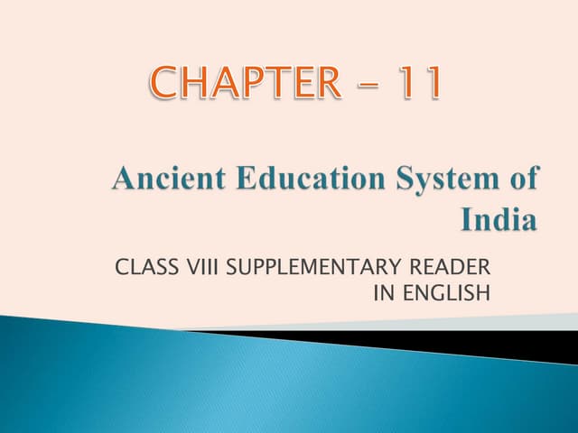 Ancient Educational Institutions: Takshashila, Nalanda and Valabhi | PPTX