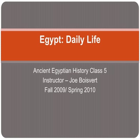 Ancient Egyptian History Class 5 | PPTX
