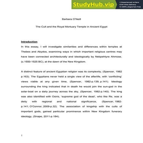 Ancient Egyptian Temples | PDF