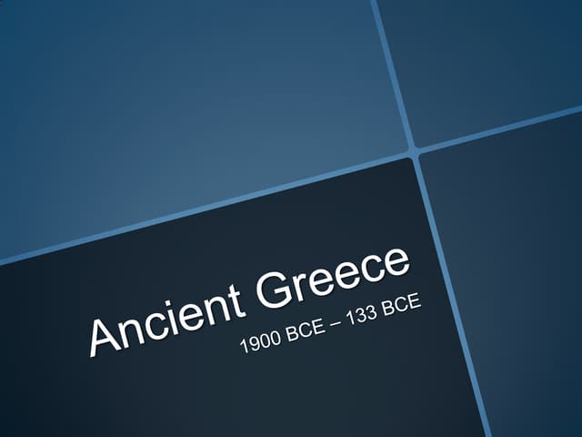 Introduction to Ancient Greece powerpoint | PPT