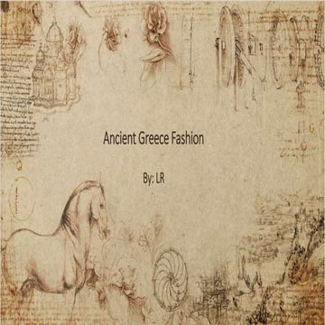 Ancient Greece Fashion Pptx