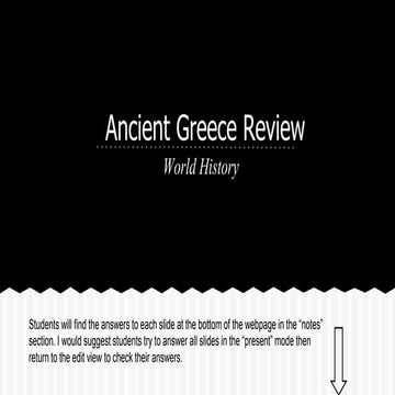 Ancient greece vocabulary & review for jeopardy | PPT