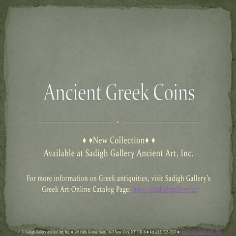 Ancient Greek Coins | PDF | Stamps and Coins | Collecting
