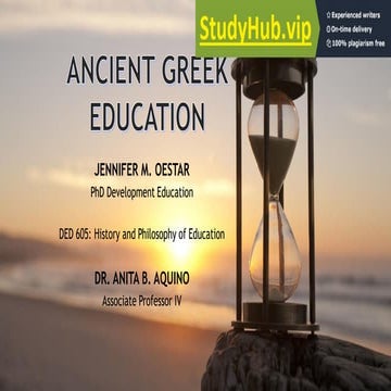 Ancient Greek Education | PDF
